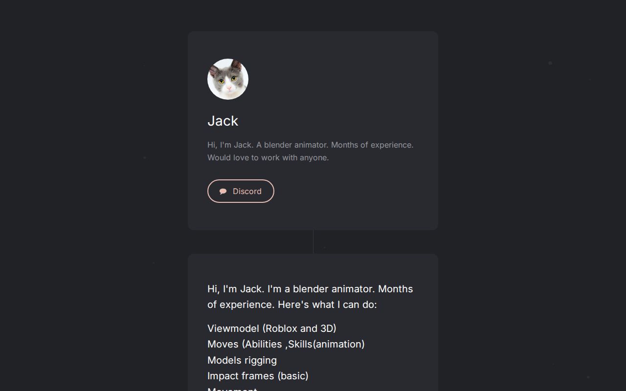 Jack's Roblox portfolio